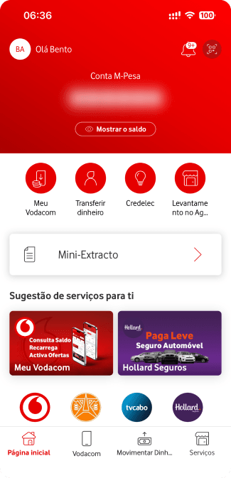 Meu M-Pesa App | Vodacom Moçambique